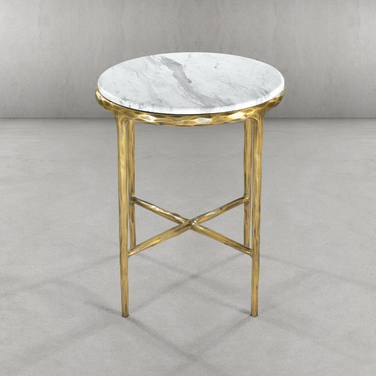 Thaddeus Marble Round Side Table 18"D — Waldolfhome