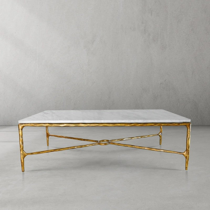 Thaddeus Rectangle Marble Coffee Table — Waldolfhome