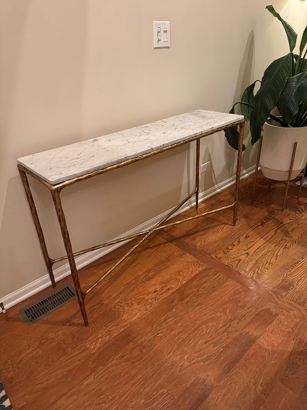 Thaddeus Rectangle Marble Console Table — Waldolfhome
